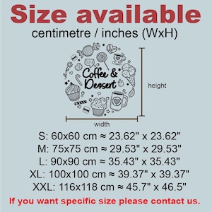 Doodle Style Coffee and Dessert Vinyl Sticker Decal for Wall and Window ...