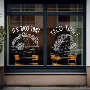 Mexican Tacos Food Quote Decal Sticker Window & Wall Decoration for ...
