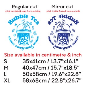 Bubble Tea Decal for Shop Window Decoration and Business - Etsy