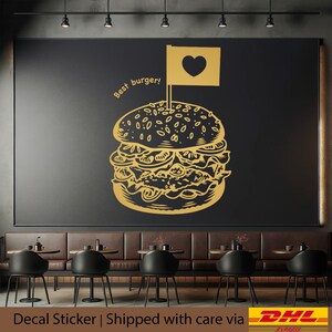 Best Burger Wall Decal Sticker - Premium Vinyl Decal Perfect for ...