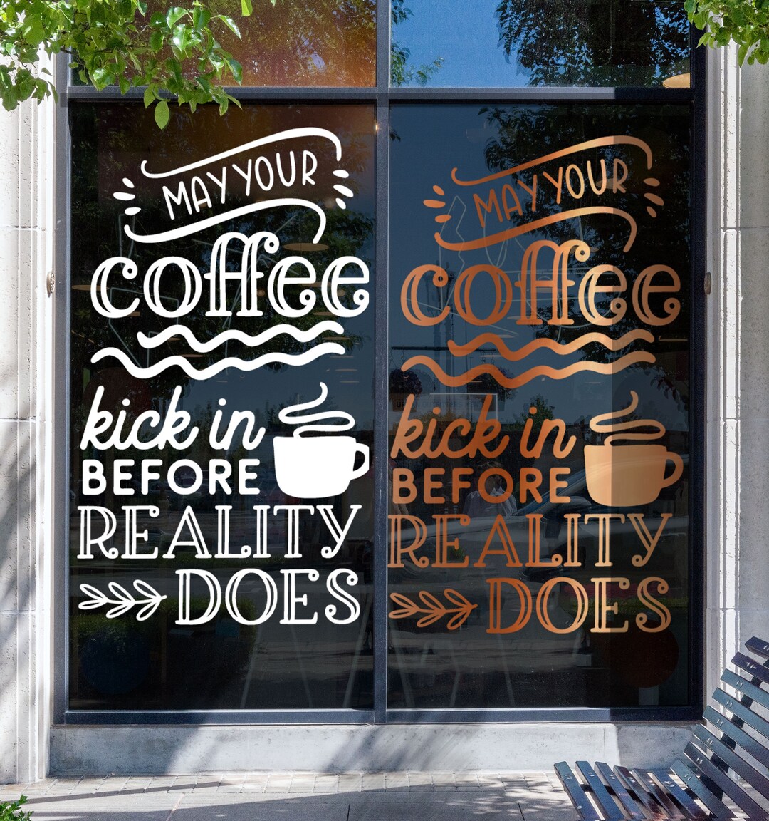 Large Coffee Quote Decals Restaurant Decor Beautiful Coffee - Etsy
