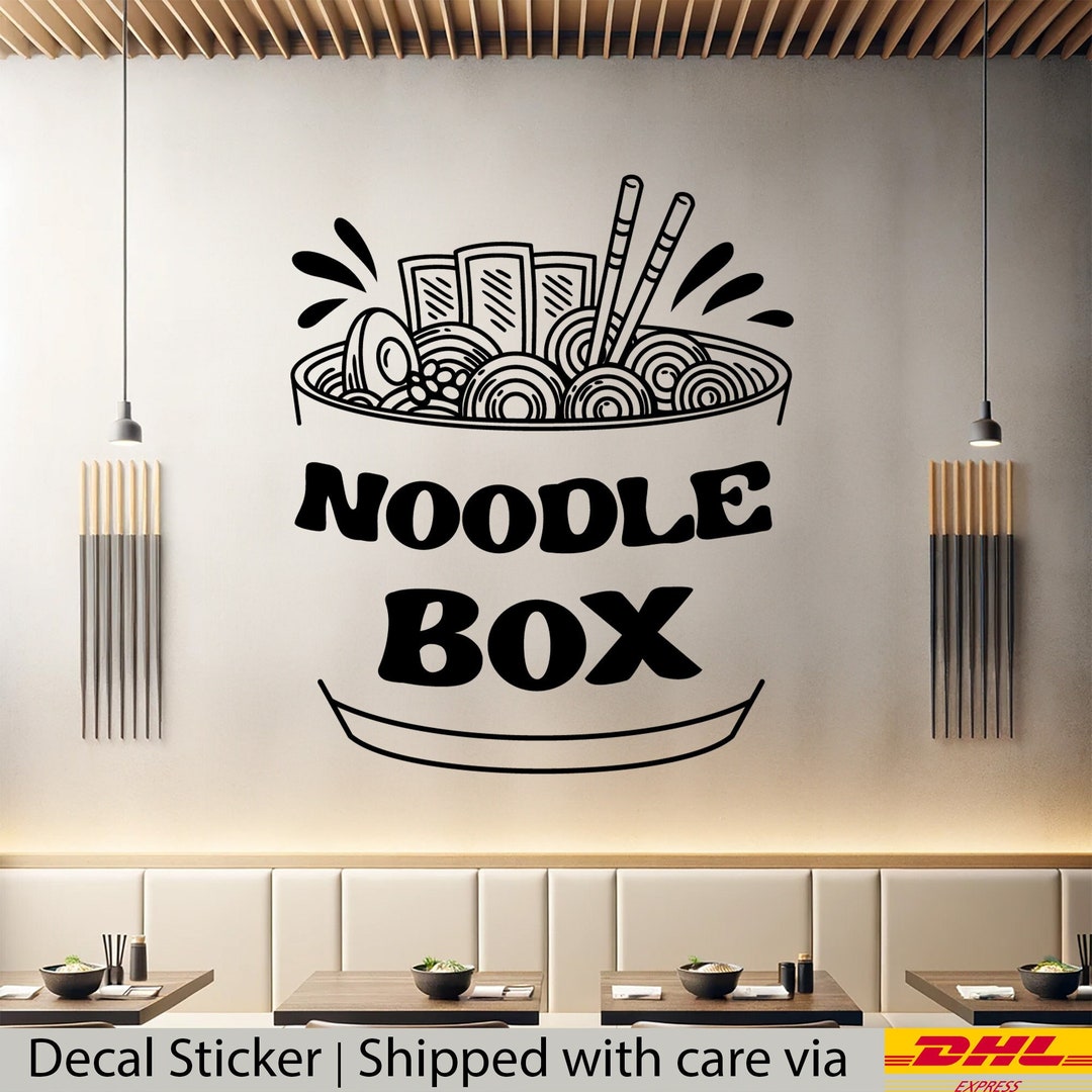 Ramen & Noodle Box Custom Decal for Window and Wall Restaurant Decor ...