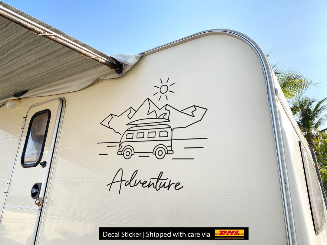 Mountains, Forests, & Combi Vans: the Ultimate Camping Decal for Cars ...