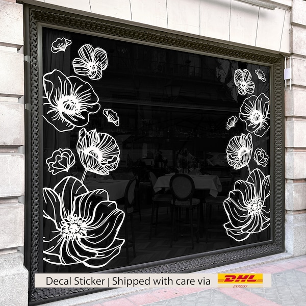 Wild Flower Window Decals - Etsy
