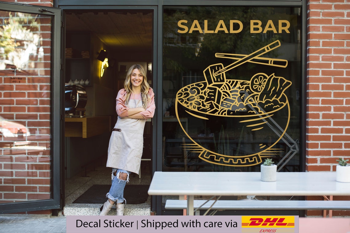 Poke Decal for Restaurant and Frontstore Display on Window and Wall ...