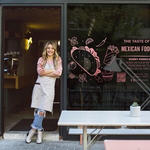 Personalised Business Logo and Text for Mexican Tacos Window & Wall ...