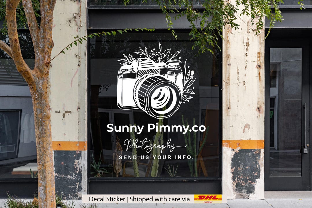 Camera Photography Studio Shop Logo Decal for Store Windows & Walls ...