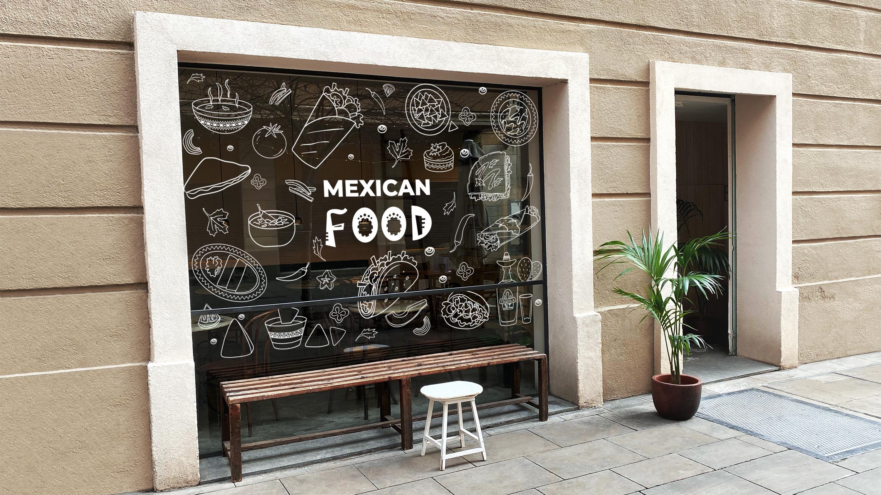 Mexican Food Vinyl Decal Stickers – Perfect for Restaurants Display ...