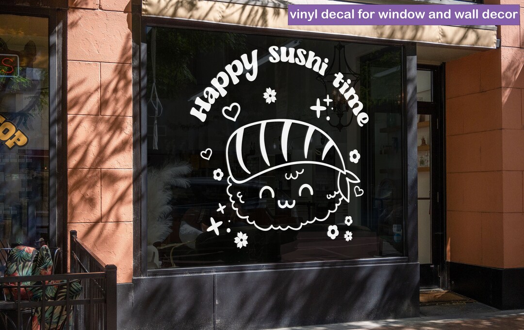 Custom Sushi Restaurant Window & Wall Vinyl Decals - Etsy