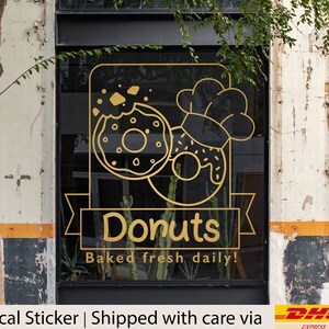 Donut Chef Icon for Shop and Restaurant Window Wall Decoration Front ...