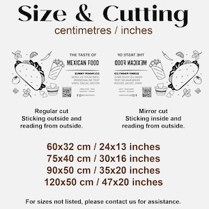 Personalised Business Logo and Text for Mexican Tacos Window & Wall ...