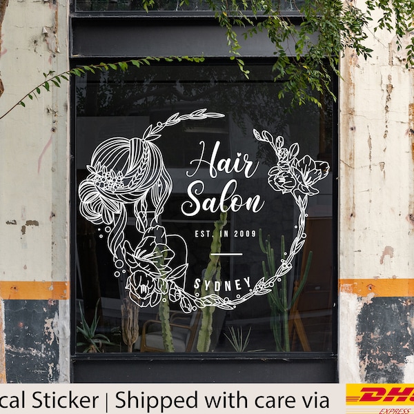 Salon Window Decal Etsy