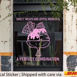 Ice Cream Sundae Quote Decals for Shop and Cafe Decoration, Sweet ...