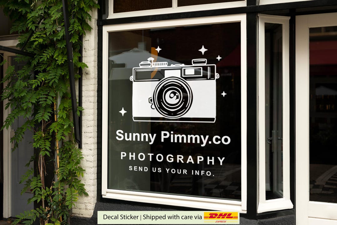 Camera Photography Studio Shop Logo Decal for Store Windows & Walls ...