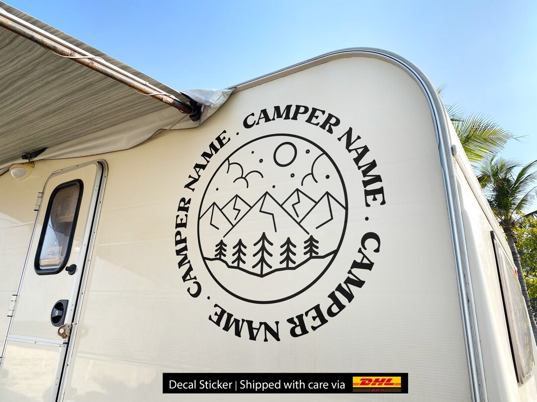 Custom Camper Name Decal Sticker – Personalized RV Vinyl Graphic ...