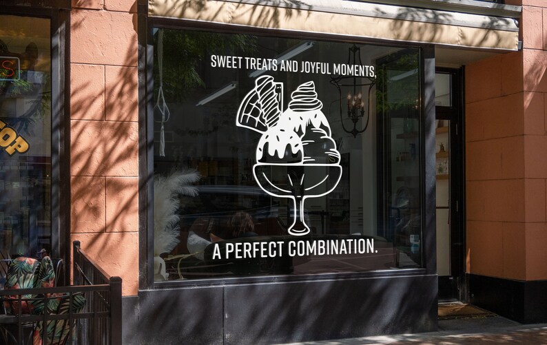 Ice Cream Sundae Quote Decals for Shop and Cafe Decoration - Etsy