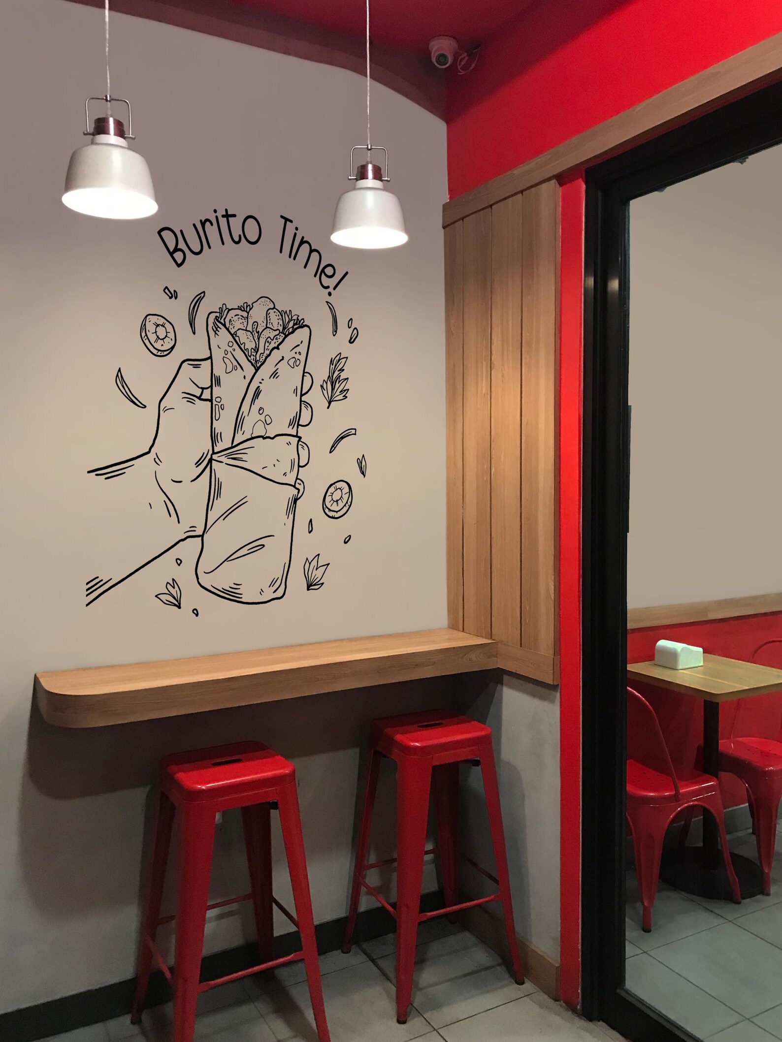 Mexican Burrito Food Vinyl Decal Stickers Perfect for Restaurants ...