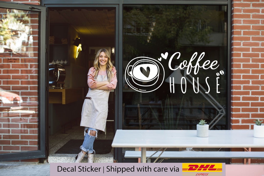 Make a Statement With Coffee House Wall Decals, Coffee House Signage ...