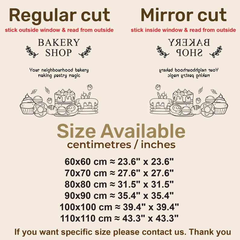 Bakery Pastry Vinyl Decal Business Logo | Bread Croissant Customise ...