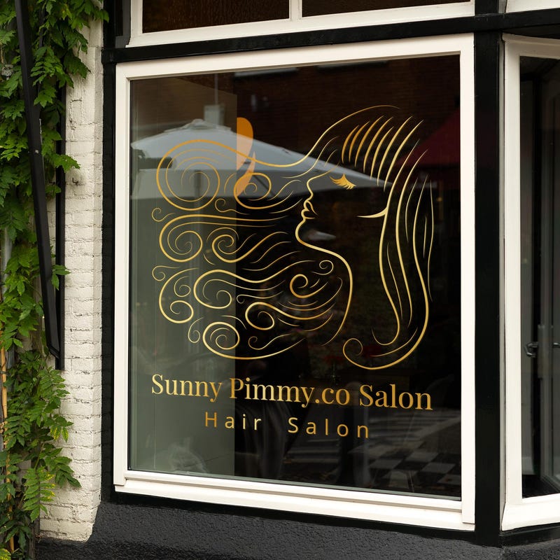 Hair Salon Window Design - Etsy