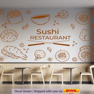 Sushi-themed Icon Decal - Ideal for Commercial Signage Display Store ...