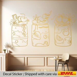 Realistic Fruity Smoothies Glass Sticker Decals for Wall and Window ...