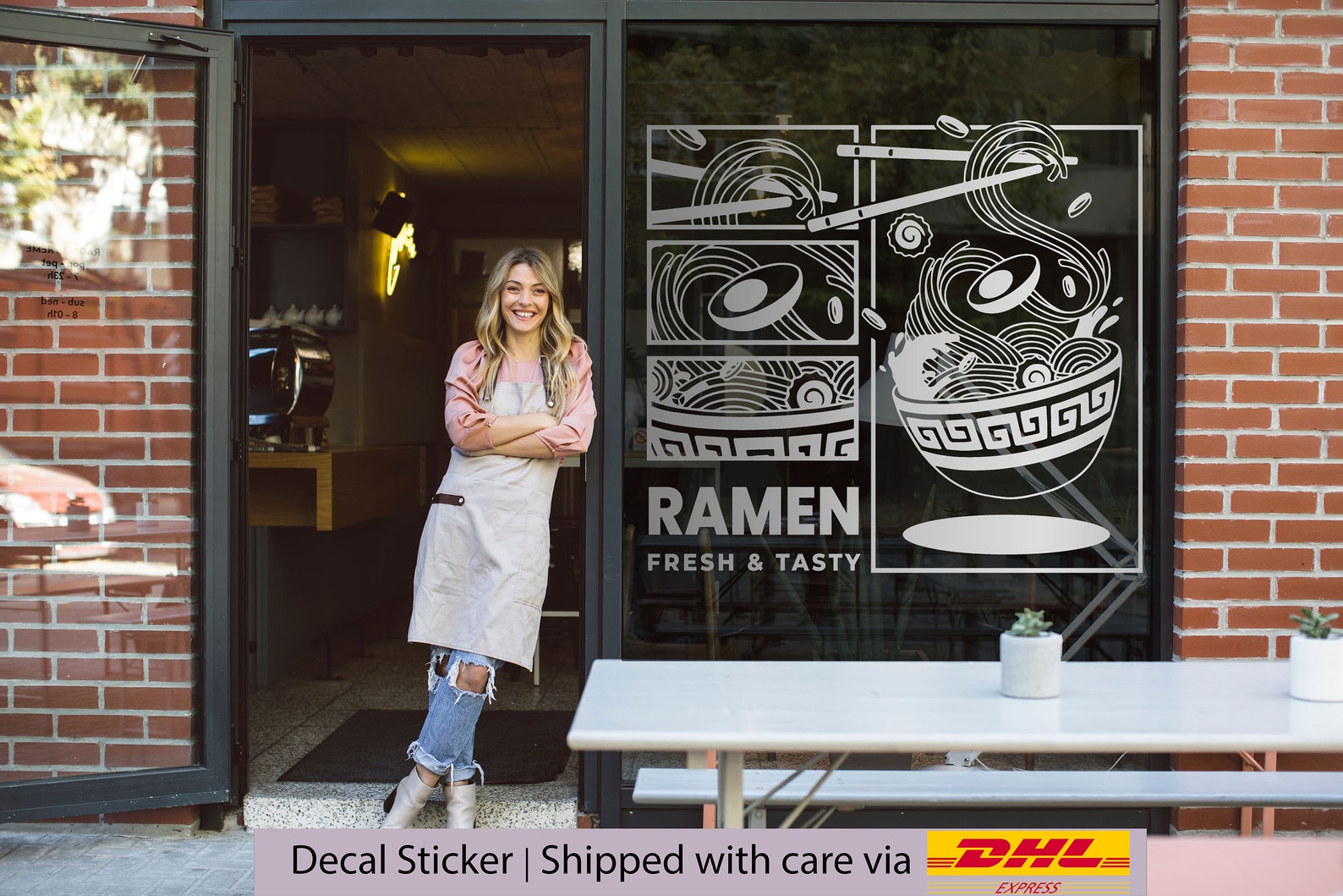 Ramen Delight Window Decal - Fresh & Tasty Noodle Wall Art for ...