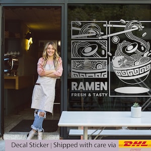 Ramen Delight Window Decal - Fresh & Tasty Noodle Wall Art for ...