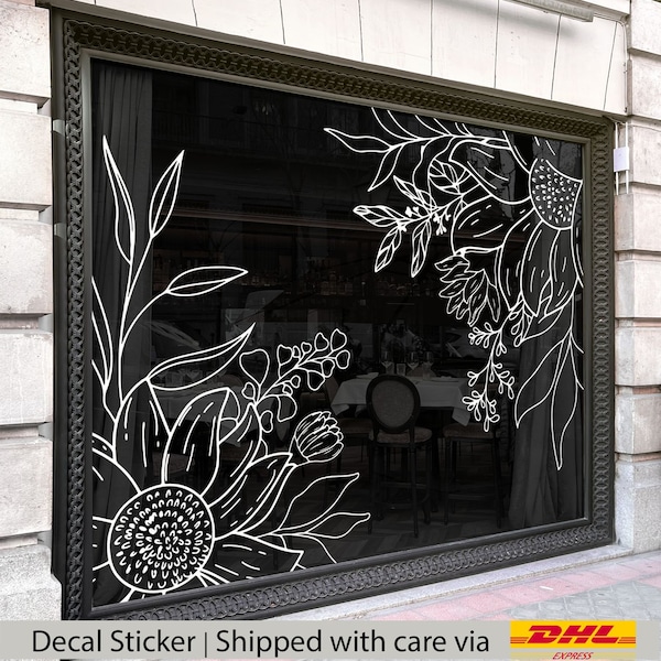 Window Decals for Flower Shop - Etsy