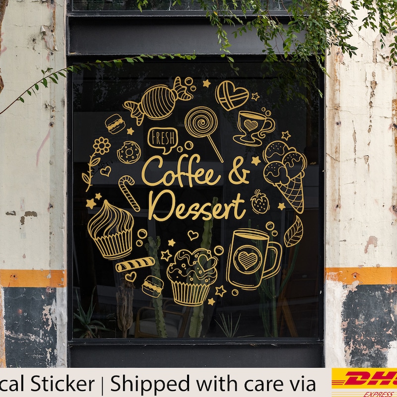 Cafe Vinyl Decals - Etsy