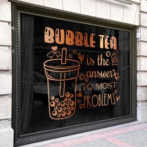 Front Shop Bubble Tea Decal Shop Window Decor Boba Tea - Etsy Australia