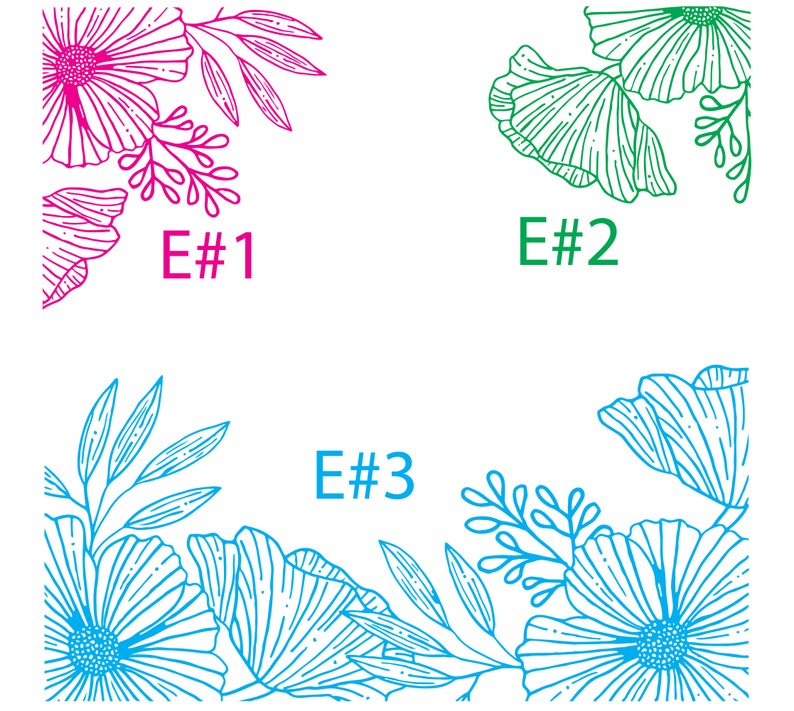 Flower Outline Decals Flower Decal for Shop Window Display - Etsy