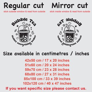 Bubble Tea Decal for Shop Window Decoration and Business Advertisement ...