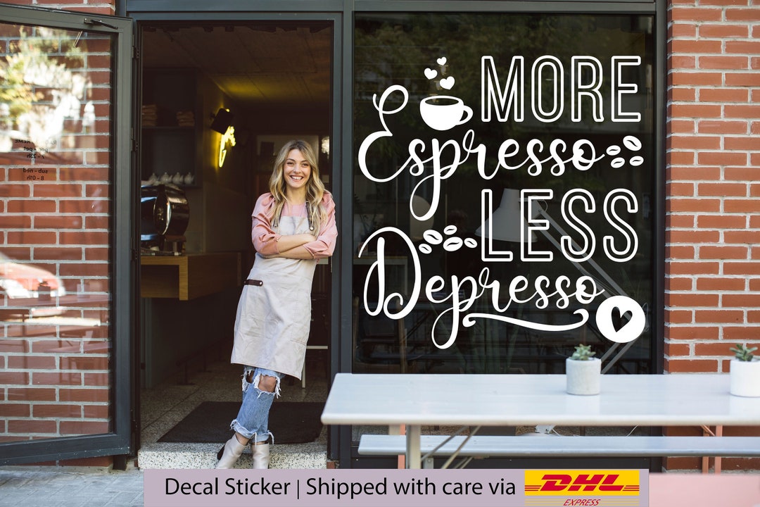 Barista Coffee Quote Decal Shop Cafe Window Wall Display, Funny ...