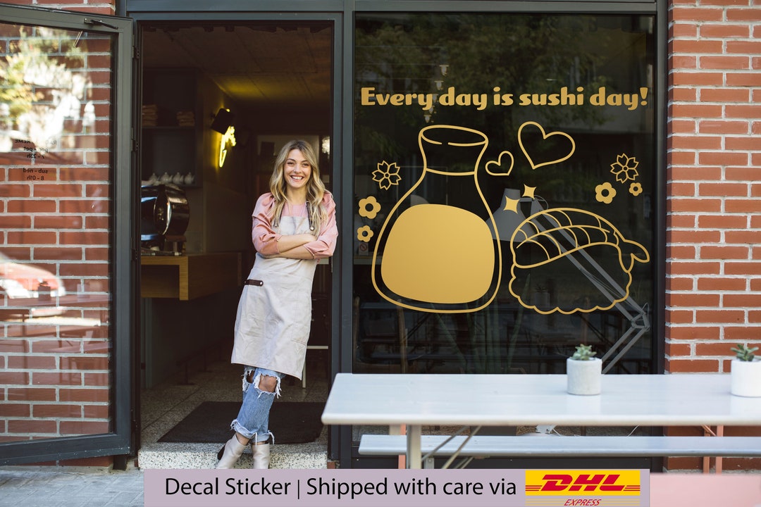 Commercial-grade Sushi Restaurant Vinyl Decals - Boost Your Brand ...