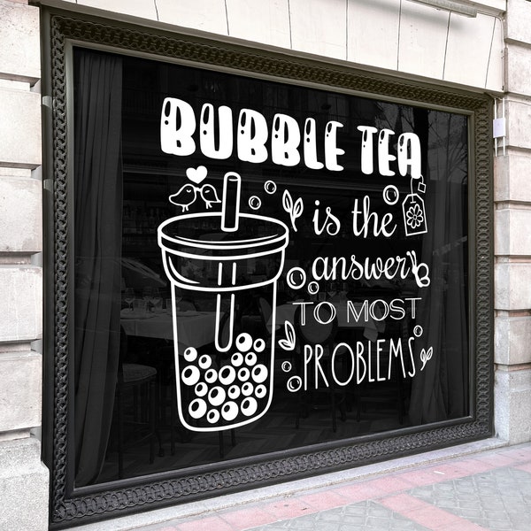 Boba Tea Decal Shop Window - Etsy Australia