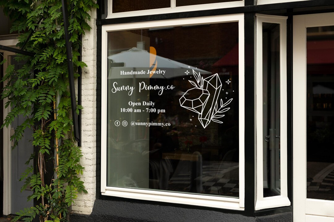 Personalised Decals Gemstone Diamond Jewellery Business Logo Letterings ...