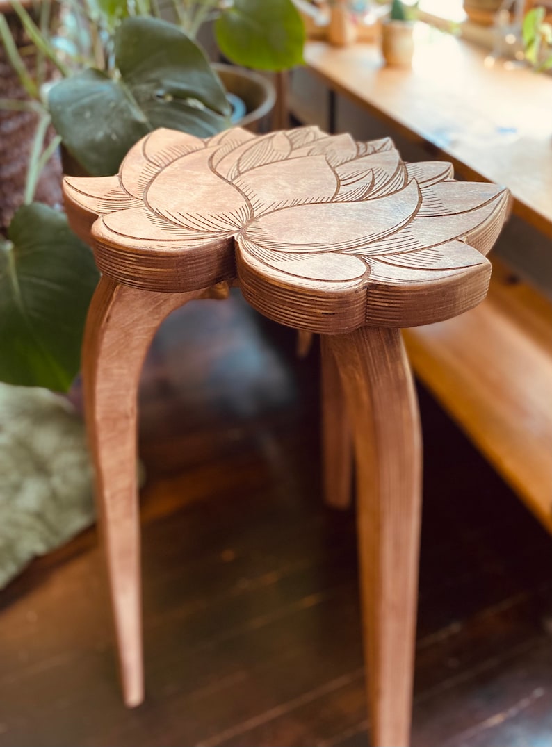 Lotus Flower Plant Stand Plant Stool Plant Shelf Side - Etsy