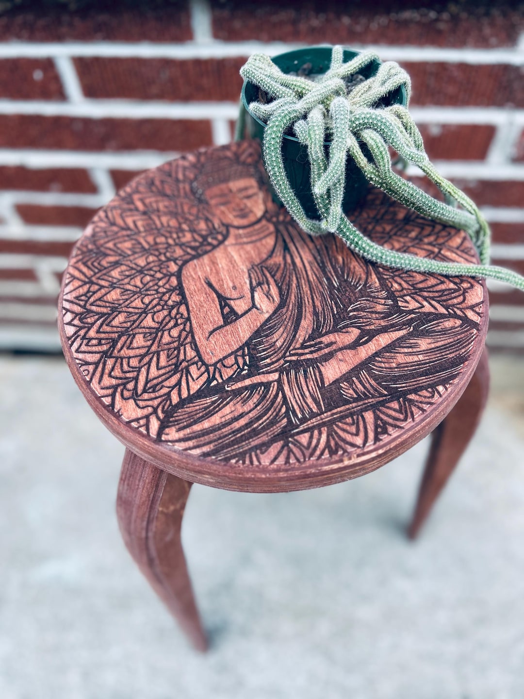 Buddha, Plant Stand, Plant Stool, Side Table, Boho Decor, Garden Decor ...