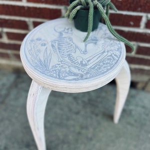 Boney Joe, Plant Stand, Skeleton, Side Table, Boho Decor, Garden Decor ...