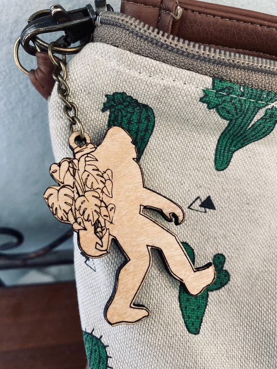 Sasquatch Keychain Plant Keychain Bigfoot Keychain Gift for | Etsy