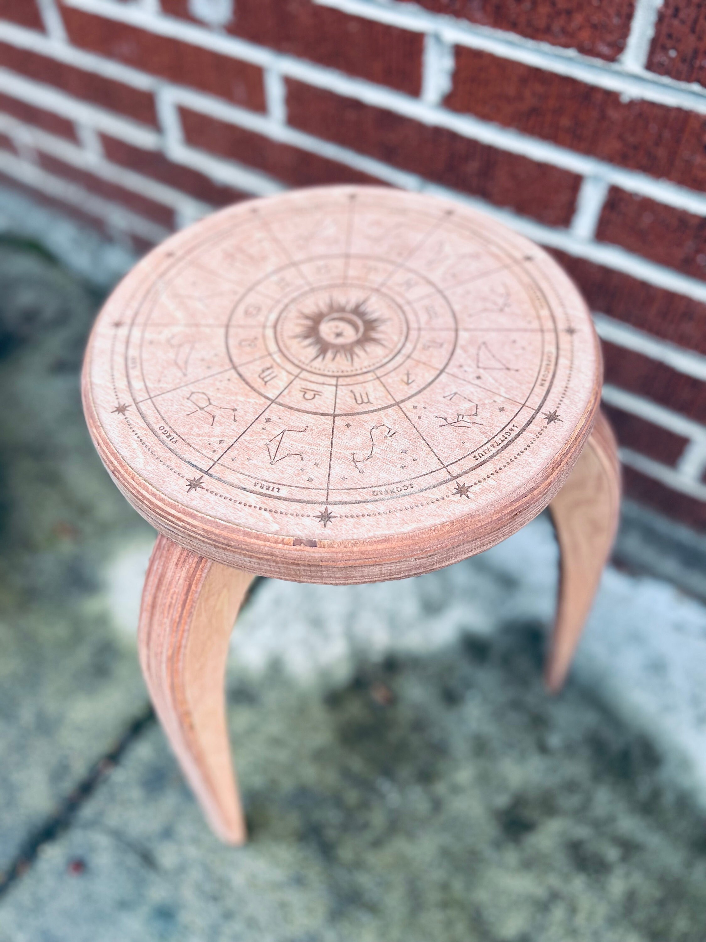 Zodiac , Plant Stand, Side Table, Plant Shelf, Wood Table, Gift for ...