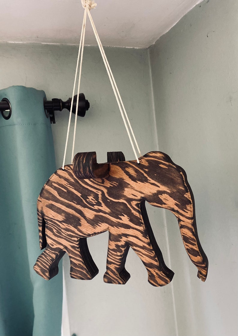 Elephant Plant Hanger, Wood Planter, Indoor Plant Hanger, Plant Shelf ...