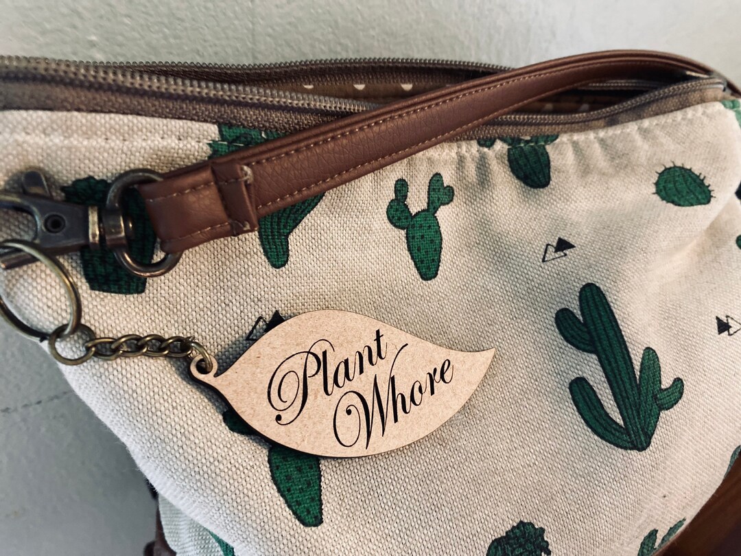 Plant Whore Keychain, Keychain, Key Charm, Gift for Plant Lover, Plant ...