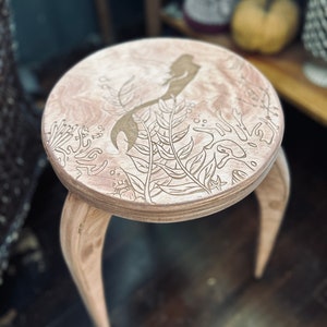 Mermaid, Plant Stand, Indoor Planter, Side Table, Beach Decor, Ocean ...