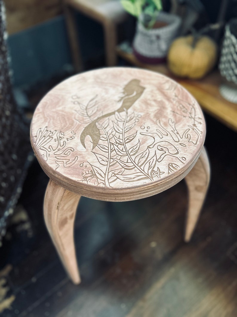 Mermaid, Plant Stand, Indoor Planter, Side Table, Beach Decor, Ocean ...