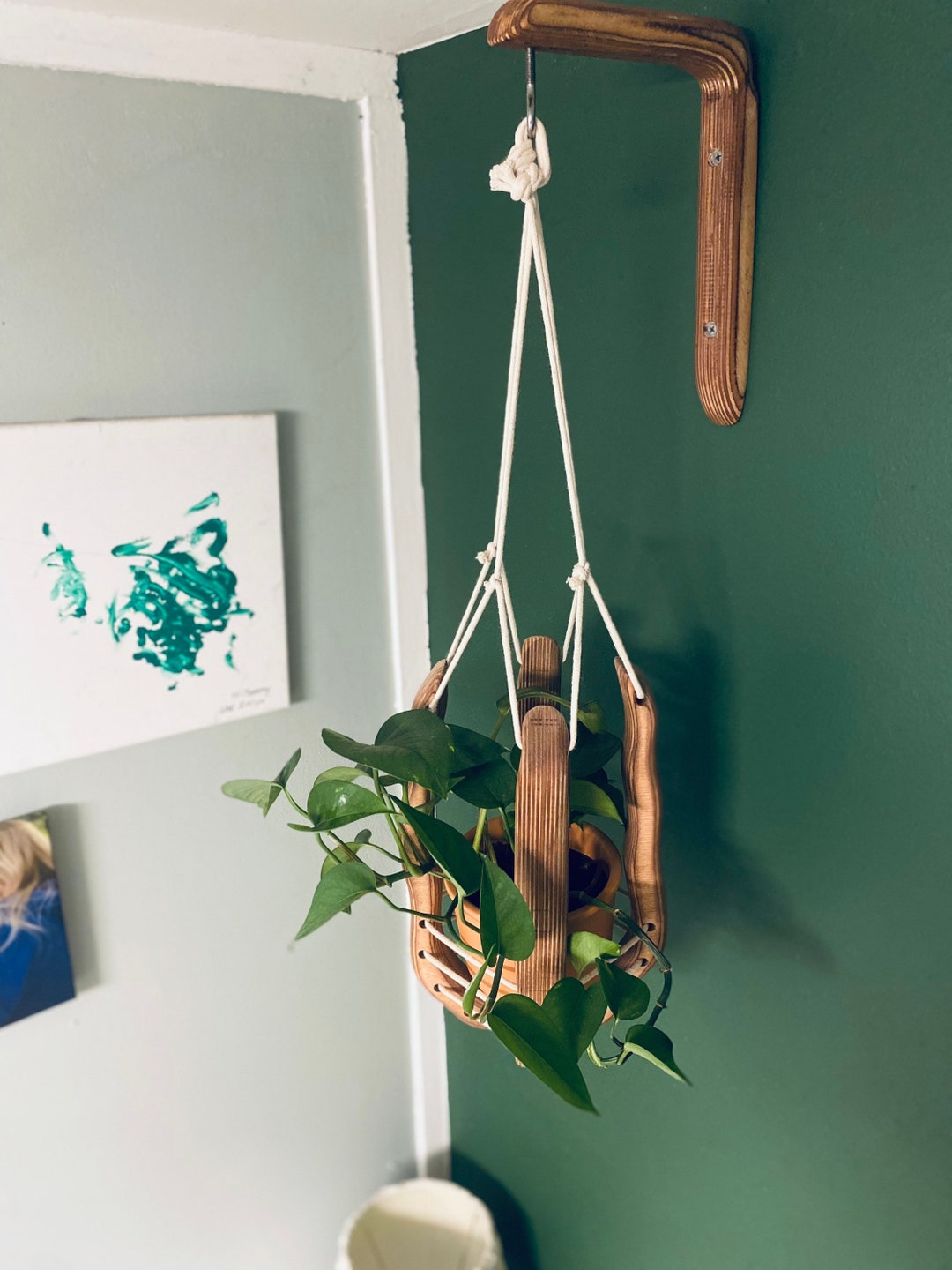 Wall Mount, Wall Hanger, Wood Hanger, Plant Hanger, Wall Hook, Plant ...
