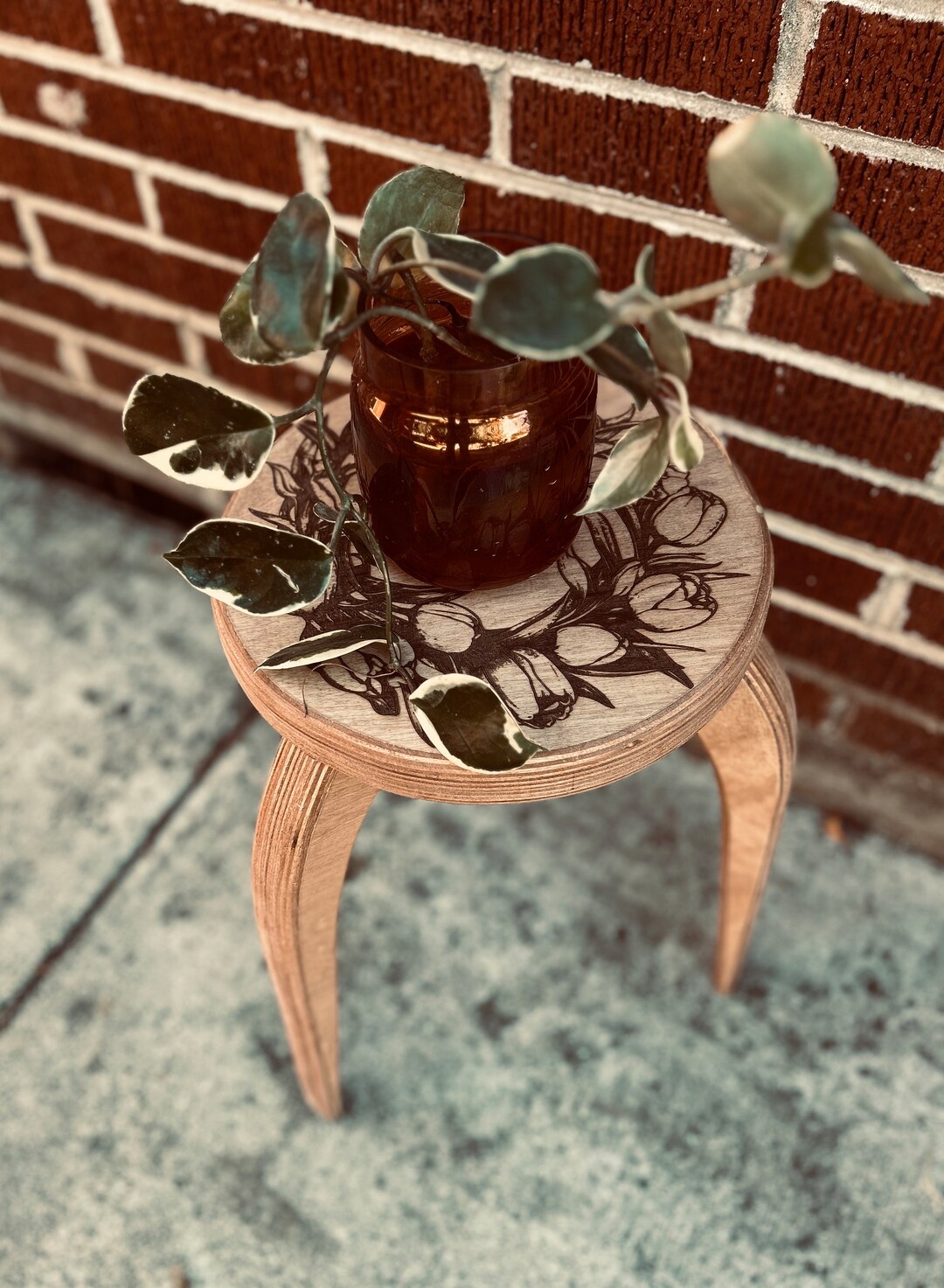 Tulip, Plant Stand, Plant Stool, Wood Stool, Plant Shelf, Gift for ...