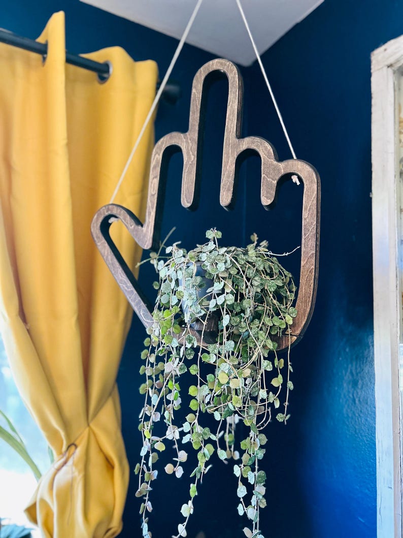 Middle Finger, Flipping the Bird, Plant Hanger, Plant Stand, Hanging ...