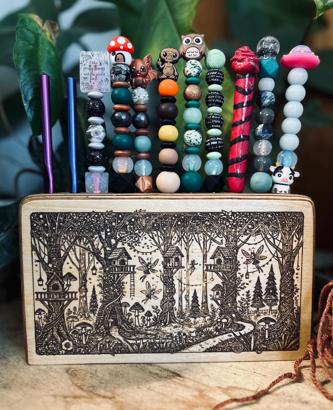 Fairy, Crochet Hook Holder, Crochet, Hooks, Wood Hook Holder, Crochet ...